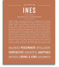 Ines | Name Art Print – Name Stories
