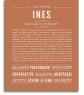 Ines | Name Art Print – Name Stories