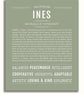 Ines | Name Art Print – Name Stories