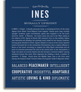 Ines | Name Art Print – Name Stories