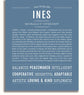 Ines | Name Art Print – Name Stories