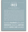 Ines | Name Art Print – Name Stories