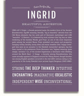 Ingrid | Name Art Print – Name Stories