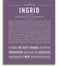 Ingrid | Name Art Print – Name Stories