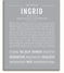 Ingrid | Name Art Print – Name Stories