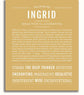 Ingrid | Name Art Print – Name Stories