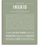 Ingrid | Name Art Print – Name Stories