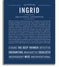 Ingrid | Name Art Print – Name Stories