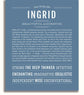 Ingrid | Name Art Print – Name Stories