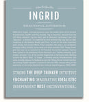 Ingrid | Name Art Print – Name Stories