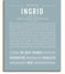 Ingrid | Name Art Print – Name Stories
