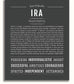 Ira | Name Art Print – Name Stories