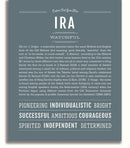 Ira | Name Art Print – Name Stories