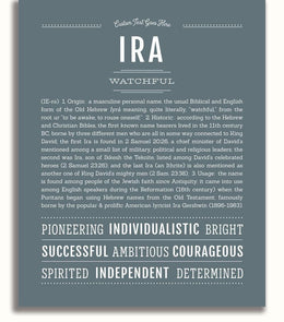 Ira | Name Art Print – Name Stories