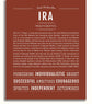 Ira Personalized Name Meaning Art Prints – Name Stories