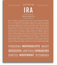 Ira | Name Art Print – Name Stories