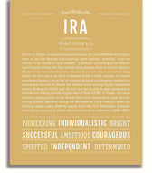 Ira | Name Art Print – Name Stories