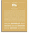 Ira | Name Art Print – Name Stories