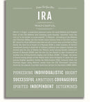 Ira | Name Art Print – Name Stories