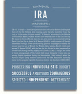 Ira | Name Art Print – Name Stories
