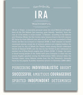 Ira | Name Art Print – Name Stories