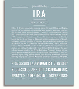 Ira | Name Art Print – Name Stories