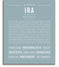 Ira Personalized Name Meaning Art Prints – Name Stories