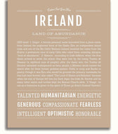 Ireland Personalized Name Meaning Art Prints – Name Stories