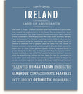 Ireland Personalized Name Meaning Art Prints – Name Stories