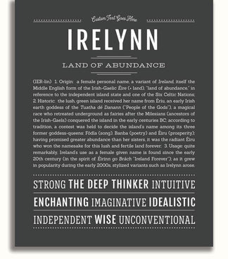 Irelynn | Name Art Print – Name Stories