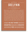 Irelynn | Name Art Print – Name Stories