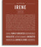 Irene | Name Art Print – Name Stories