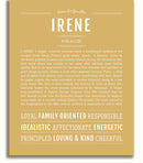 Irene Personalized Name Meaning Art Prints – Name Stories