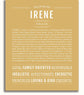 Irene | Name Art Print – Name Stories
