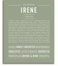 Irene Personalized Name Meaning Art Prints – Name Stories