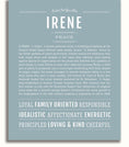 Irene Personalized Name Meaning Art Prints – Name Stories