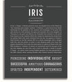 Iris | Name Art Print – Name Stories