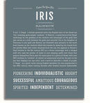 Iris | Name Art Print – Name Stories