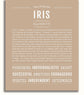 Iris Personalized Name Meaning Art Prints – Name Stories