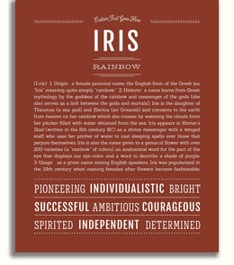 Iris | Name Art Print – Name Stories