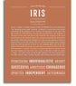 Iris | Name Art Print – Name Stories