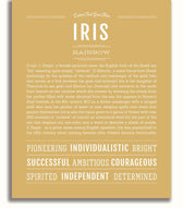 Iris Personalized Name Meaning Art Prints – Name Stories