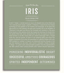Iris Personalized Name Meaning Art Prints – Name Stories