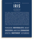 Iris | Name Art Print – Name Stories