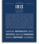 Iris | Name Art Print – Name Stories