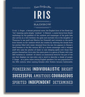 Iris | Name Art Print – Name Stories