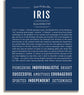 Iris Personalized Name Meaning Art Prints – Name Stories
