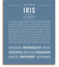 Iris Personalized Name Meaning Art Prints – Name Stories