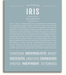 Iris Personalized Name Meaning Art Prints – Name Stories