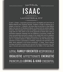 Isaac | Name Art Print – Name Stories